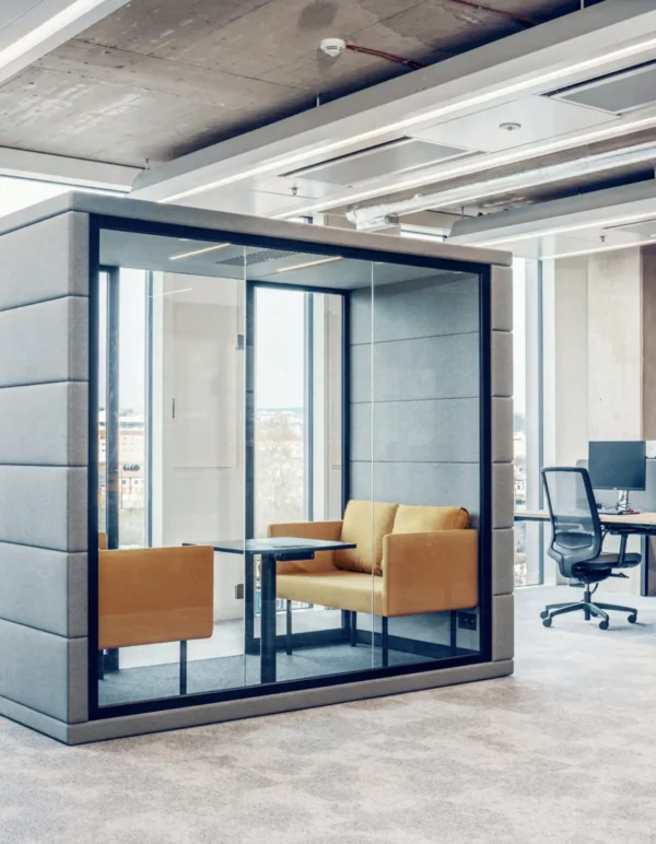 Box acoustique de bureau premium 4 personnes Quadrio 1 I Openspaces